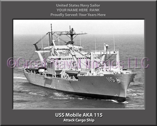 USS Mobile AKA 115 : Personalized Navy Ship Photo ⋆ Great Naval Images LLC.