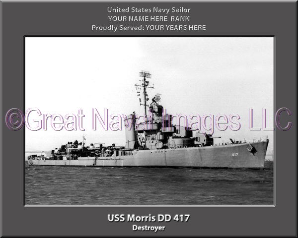 USS Morris DD 417 : Personalized Ship Photo 2 ⋆ Personalized US Navy ...