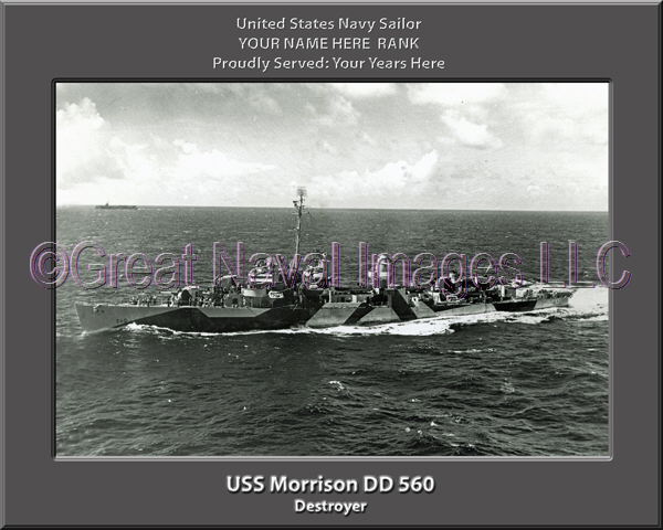 USS Morrison DD 560 : Personalized Navy Ship Photo ⋆ Great Naval Images LLC