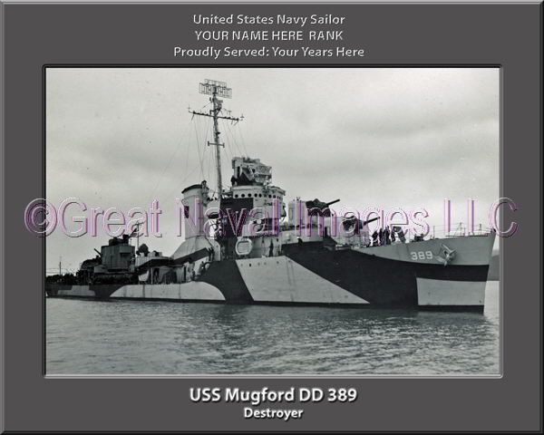 USS Mugford DD 389 : Personalized Navy Ship Photo ⋆ Great Naval Images LLC