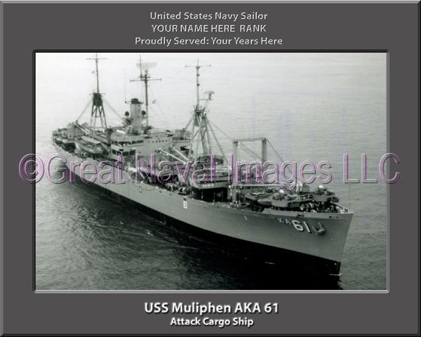 USS Muliphen AKA 61 : Personalized Navy Ship Photo ⋆ Great Naval Images LLC