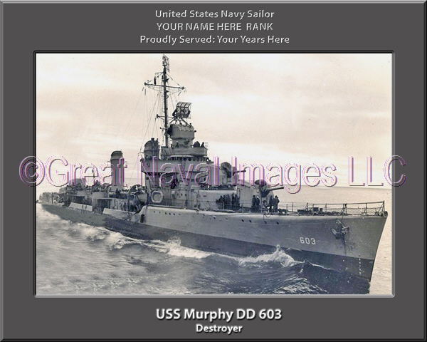 USS Murphy DD 603 : Personalized Navy Ship Photo ⋆ Great Naval Images LLC
