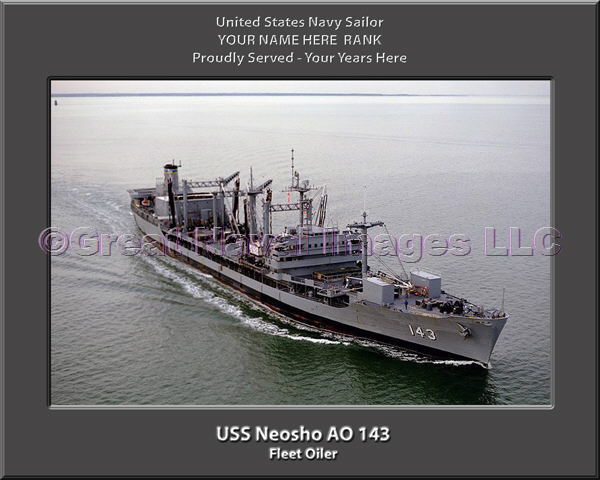 USS Neosho AO 143 : Personalized Navy Ship Photo 2 ⋆ Great Naval Images LLC