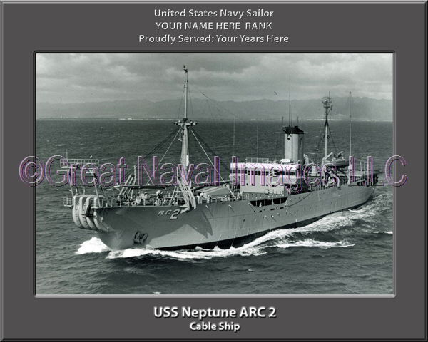 USS Neptune ARC 2 : Personalized Navy Ship Photo ⋆ Great Naval Images LLC