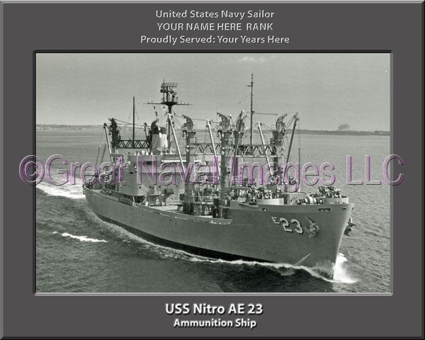 USS Nitro AE 23 : Personalized Navy Ship Photo ⋆ Great Naval Images LLC
