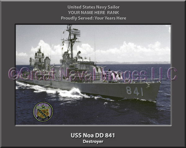 USS Noa DD 841 : Personalized Navy Ship Photo ⋆ Personalized US Navy ...