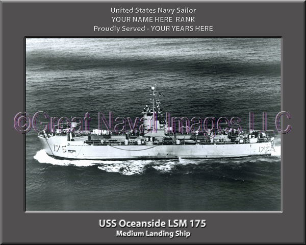 USS Oceanside LSM 175 : Personalized Navy Ship Photo ⋆ Great Naval ...