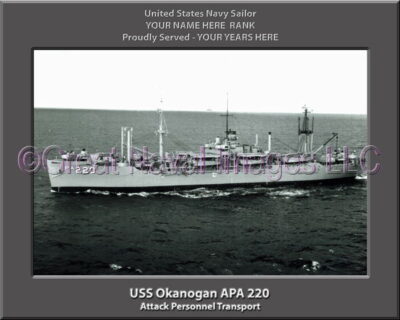 USS Okanogan APA 220 : Personalized Navy Ship Photo ⋆ Great Naval ...