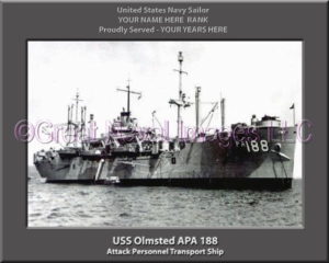 USS Olmsted APA 188 : Personalized Navy Ship Photo ⋆ Great Naval Images LLC