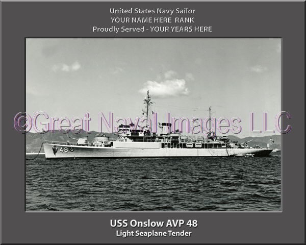 USS Onslow AVP 48 : Personalized Navy Ship Photo ⋆ Great Naval Images LLC