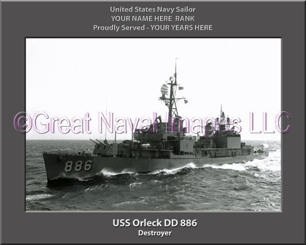 USS Orleck DD 886 : Personalized Navy Ship Photo ⋆ US Navy Veteran Memories