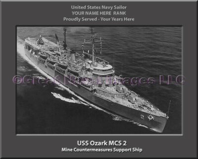 USS Ozark MCS 2 : Personalized Navy Ship Photo ⋆ Great Naval Images LLC