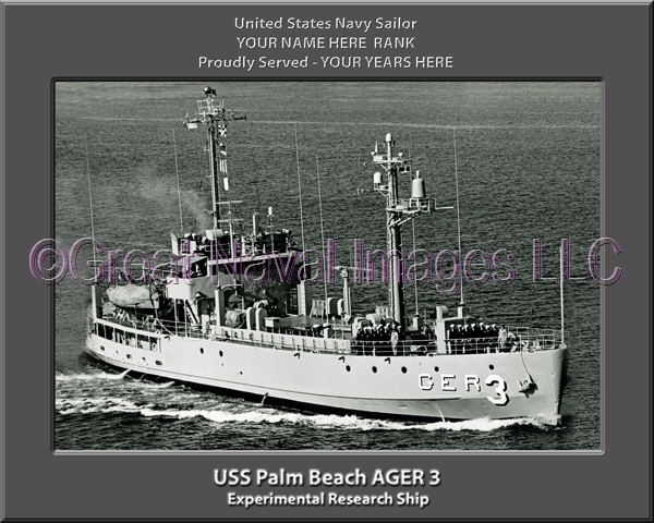USS Palm Beach AGER 3 Personalized Navy Ship Photo ⋆ Great Naval Images ...