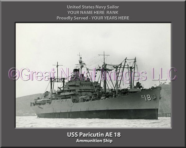 USS Paricutin AE 18 Personalized Navy Ship Photo ⋆ Great Naval Images LLC