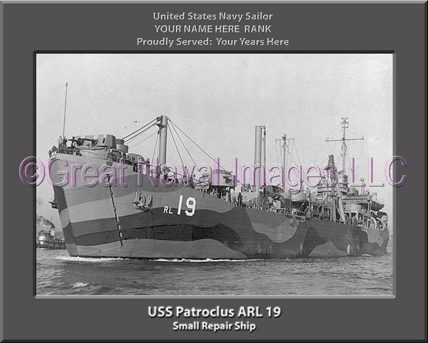 USS Patroclus ARL 19 Personalized Navy Ship Photo ⋆ Great Naval Images LLC