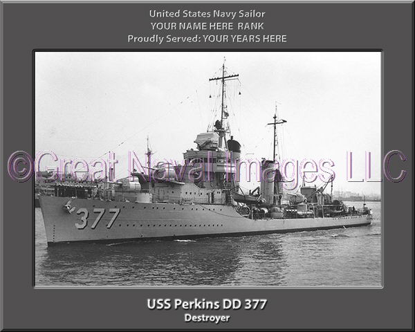USS Perkins DD 377 : Personalized Navy Ship Photo ⋆ Great Naval Images LLC