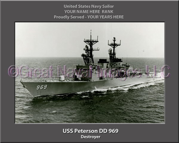 USS Peterson DD 969 : Personalized Navy Ship Photo ⋆ Great Naval Images LLC