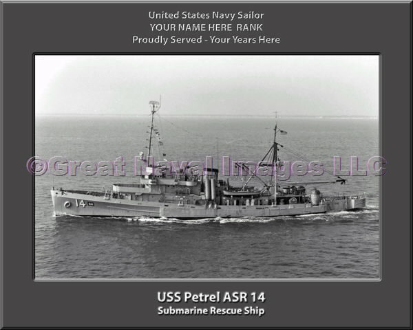 USS Petrel ASR 14 Personalized Navy Ship Photo ⋆ Great Naval Images LLC