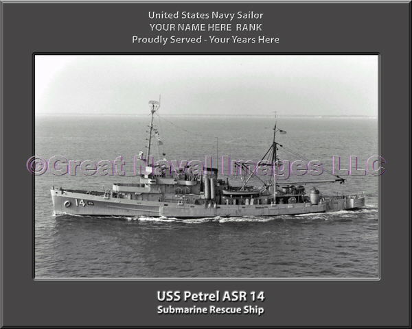 USS Petrel ASR 14 Personalized Navy Ship Photo ⋆ Great Naval Images LLC