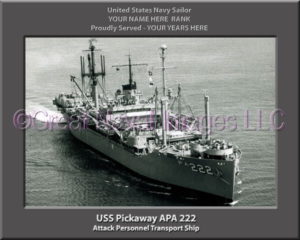 USS Pickaway APA 222 : Personalized Navy Ship Photo 2 ⋆ Great Naval ...
