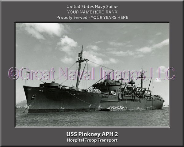 USS Pinkney APH 2 Personalized Navy Ship Photo ⋆ Great Naval Images LLC