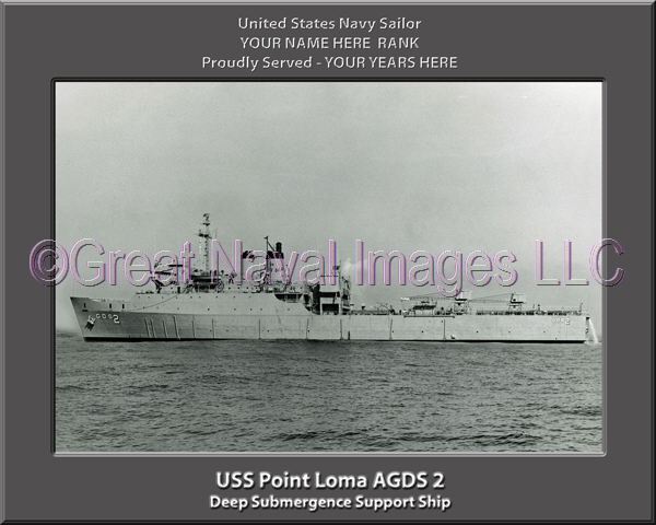 USS Point Loma AGDS 2 Personalized Navy Ship Photo ⋆ Great Naval Images LLC