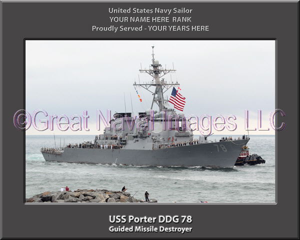 USS Porter DDG 78 : Personalized Navy Ship Photo ⋆ Great Naval Images LLC