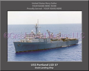 USS Portland LSD 37 : Personalized Navy Ship Photo ⋆ Great Naval Images LLC