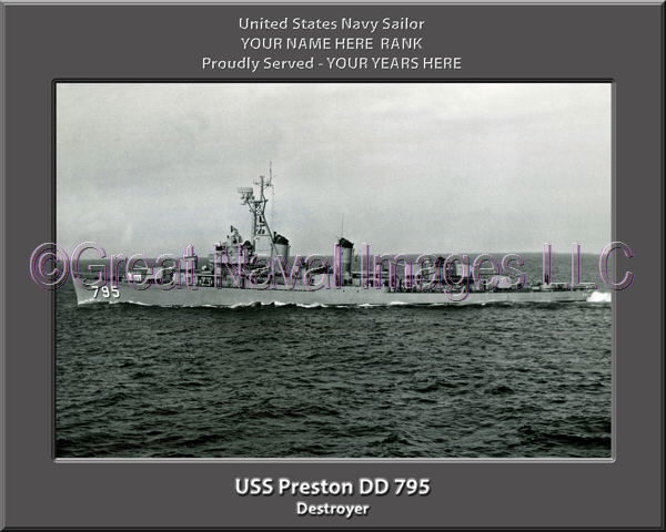 USS Preston DD 795 : Personalized Navy Ship Photo ⋆ Great Naval Images LLC