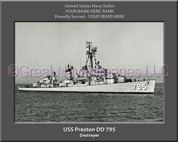 USS Preston DD 795 : Personalized Navy Ship Photo 2 ⋆ Great Naval ...