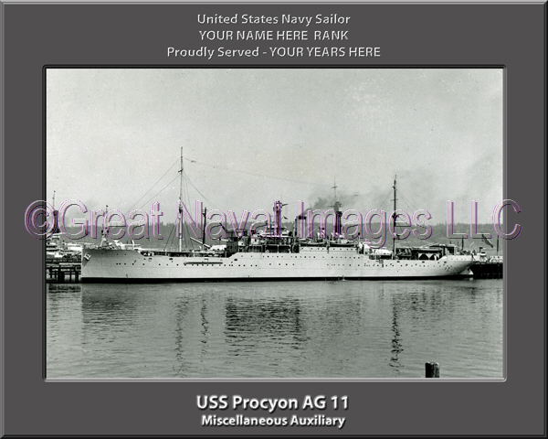 USS Procyon AG 11 : Personalized Navy Ship Photo ⋆ Great Naval Images LLC