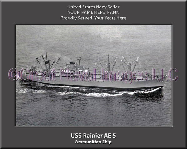 USS Rainer AE 5 : Personalized Navy Ship Photo ⋆ Great Naval Images LLC