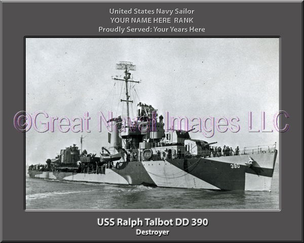 USS Ralph Talbot DD 390 : Personalized Navy Ship Photo ⋆ Great Naval ...
