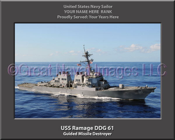 USS Ramage DDG 61 : Personalized Navy Ship Photo ⋆ Great Naval Images LLC