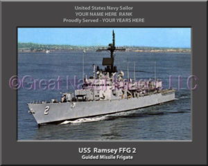 USS Ramsey FFG 2 : Personalized Navy Ship Photo ⋆ Great Naval Images LLC