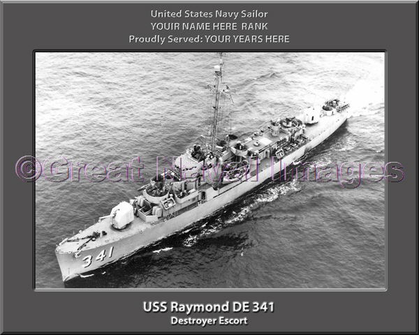 USS Raymond DE 341 : Personalized Navy Ship Photo ⋆ Great Naval Images LLC