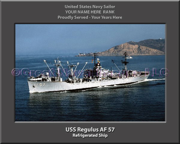 USS Regulus AF 57 : Personalized Navy Ship Photo ⋆ Great Naval Images LLC