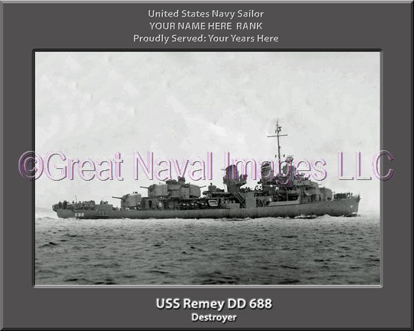 USS Remey DD 688 : Personalized Navy Ship Photo ⋆ Great Naval Images LLC
