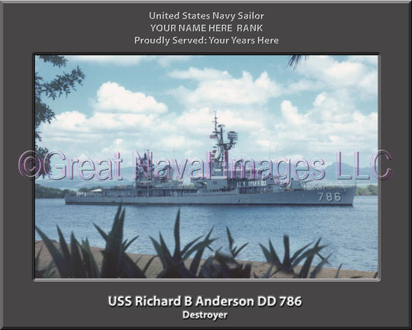 USS Richard B Anderson DD 786 : Personalized Navy Ship Photo ⋆ Great ...