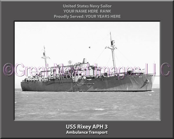 USS Rixey APH 3 : Personalized Navy Ship Photo ⋆ Great Naval Images LLC