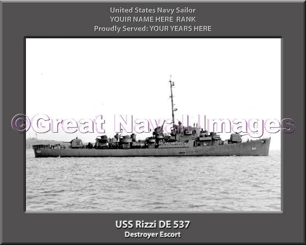 USS Rizzi DE 537 : Personalized Navy Ship Photo ⋆ Great Naval Images LLC