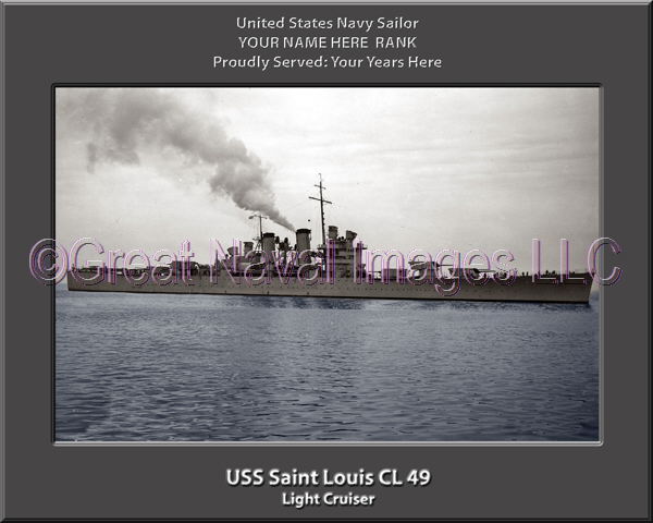 USS Saint Louis CL 49 : Personalized Navy Ship Photo 2 ⋆ US Navy ...