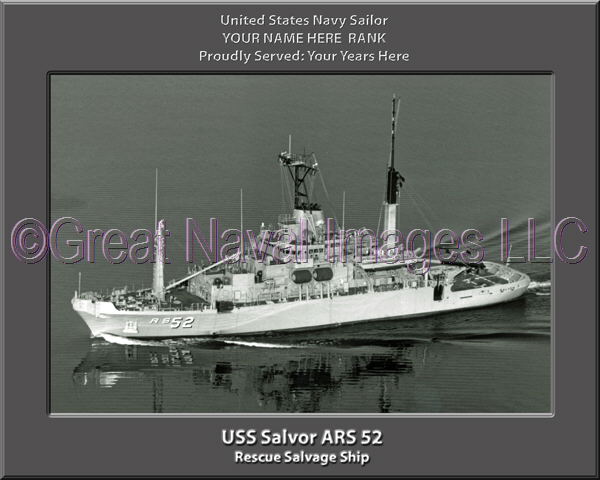USS Salvor ARS 52 : Personalized Navy Ship Photo ⋆ Great Naval Images LLC