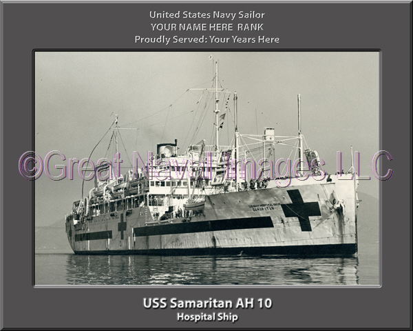 USS Samaritan AH 10 : Personalized Navy Ship Photo ⋆ Great Naval Images LLC