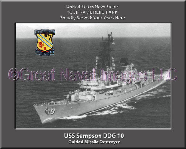 USS Sampson DDG 10 : Personalized Navy Ship Photo ⋆ Great Naval Images LLC.