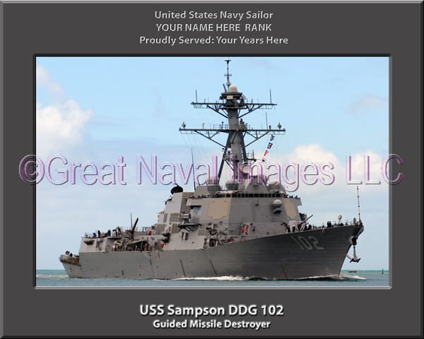 USS Sampson DDG 102 : Personalized Navy Ship Photo ⋆ Great Naval Images ...