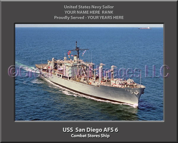 USS San Diego AFS 6 : Personalized Navy Ship Photo 2 ⋆ Great Naval ...