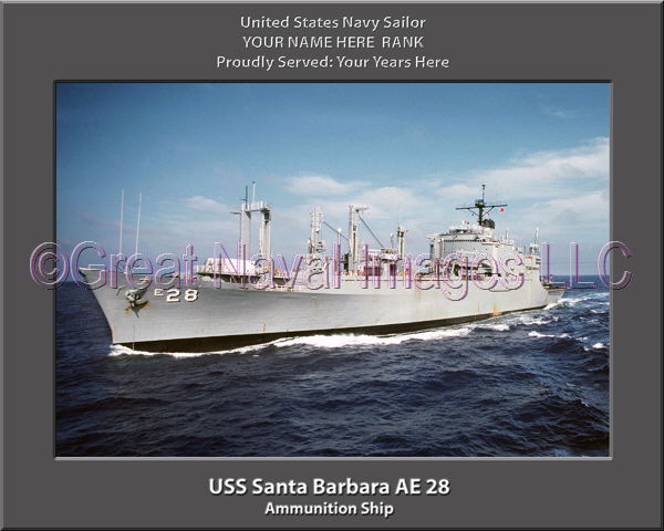 USS Santa Barbara AE 28 : Personalized Navy Ship Photo ⋆ Great Naval ...