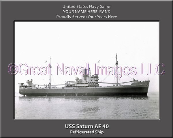 USS Saturn AF 40 : Personalized Navy Ship Photo ⋆ Great Naval Images LLC.