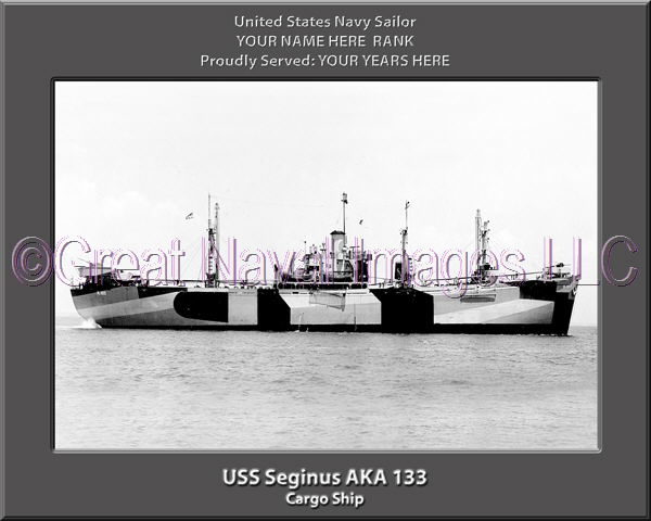USS Seginus AK 133 : Personalized Navy Ship Photo ⋆ Great Naval Images LLC.
